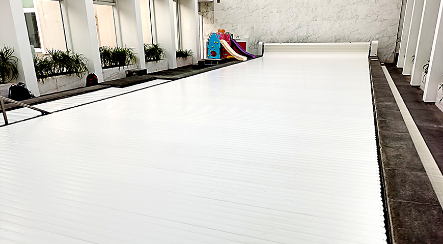 BOREE Floating Slatted Pool Cover System Case in Qingdao