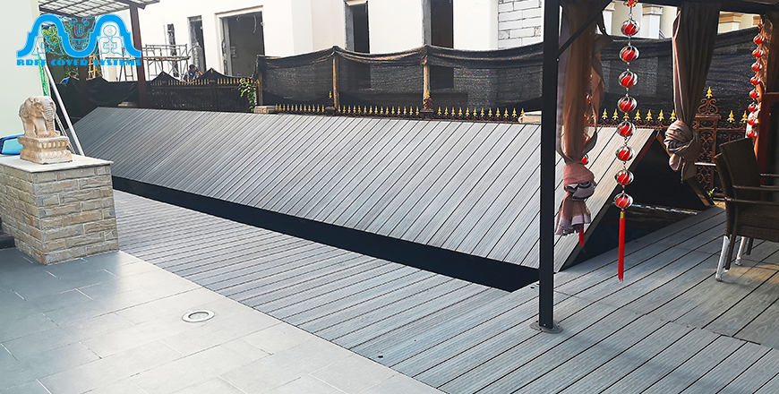 Folding Pool Cover Automatic Pool Covers Deck Steel Frame Pool Cover