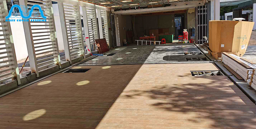 Folding Pool Cover Automatic Pool Covers Deck Steel Frame Pool Cover